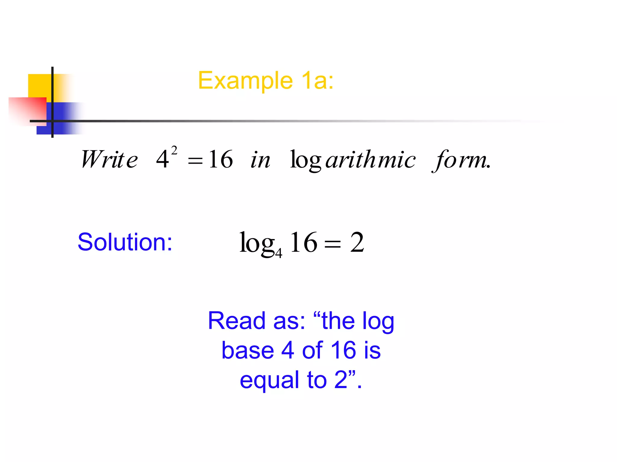 Logarithmic function, equation and inequality | PPSX