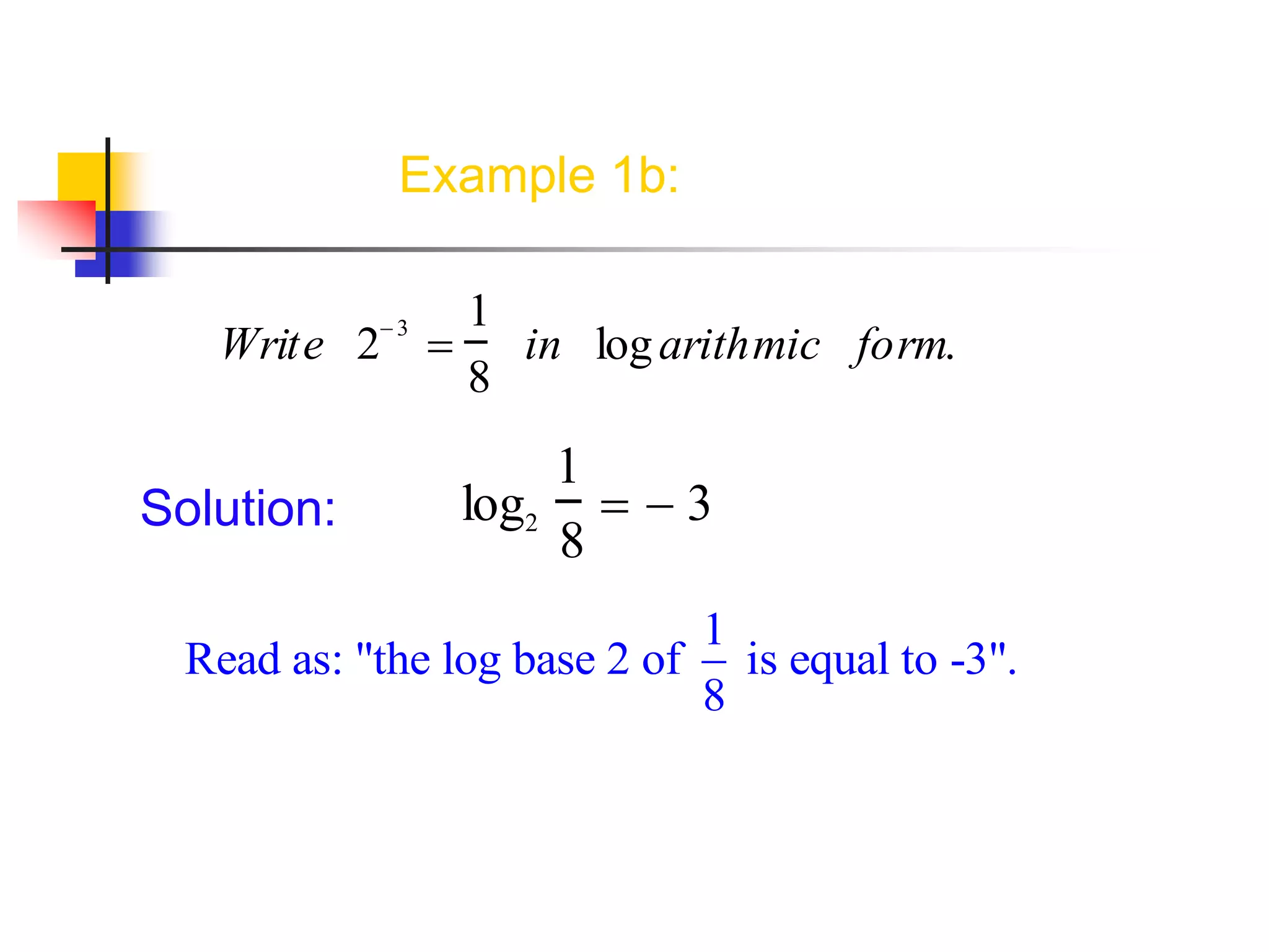 Logarithmic function, equation and inequality | PPSX