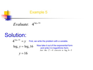 Logarithmic function, equation and inequality | PPSX