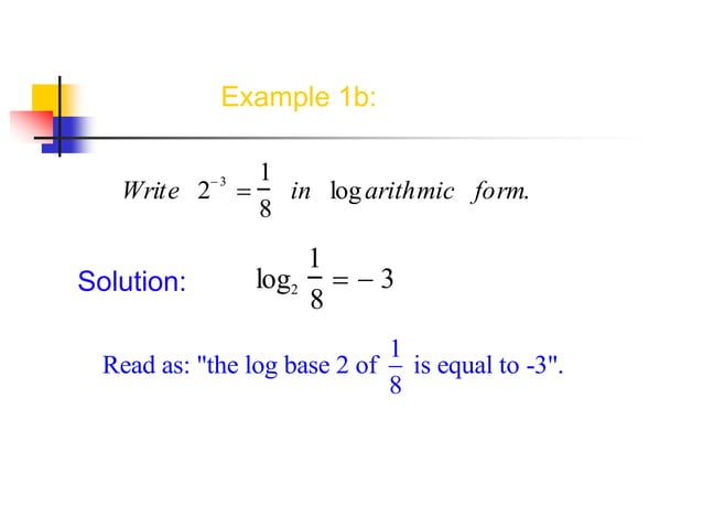 Logarithmic function, equation and inequality | PPSX