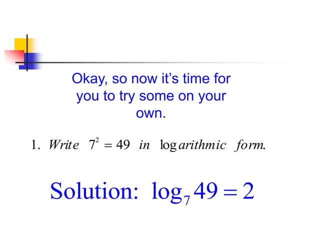 Logarithmic Function Equation And Inequality Ppsx 5281