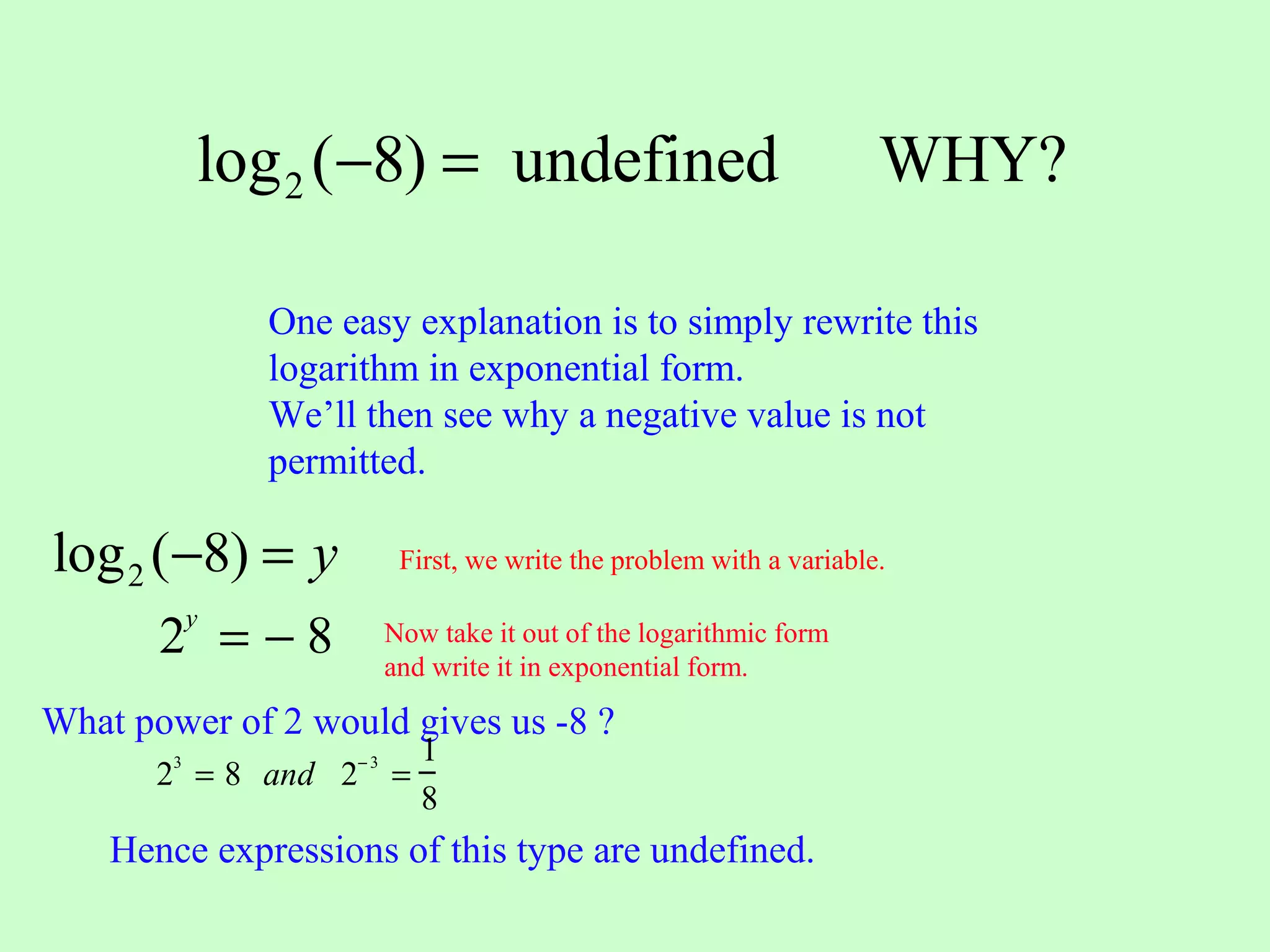 Logarithmic Functions | PPT