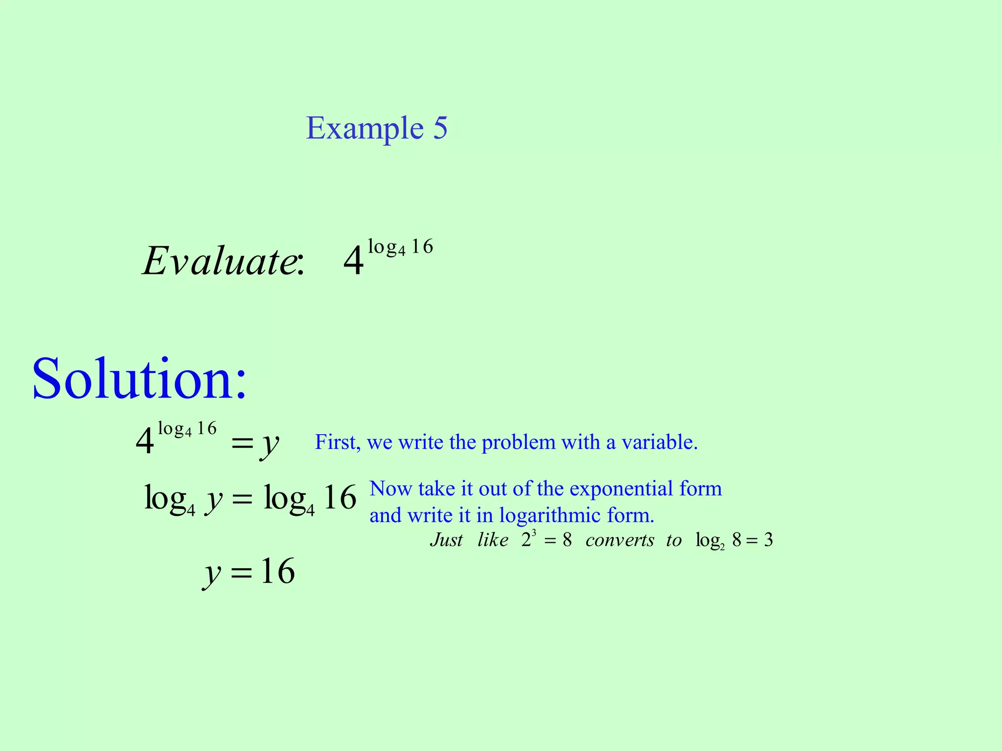 Logarithmic Functions | PPT