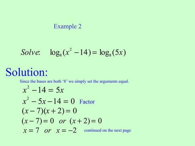 Logarithmic Functions | PPT | Physics | Science