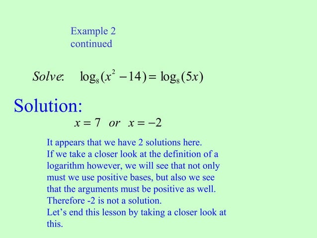 Logarithmic Functions | PPT | Physics | Science