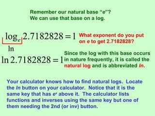 Logarithmic Functions | PPT