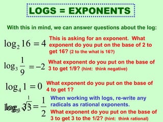 Logarithmic Functions | PPT