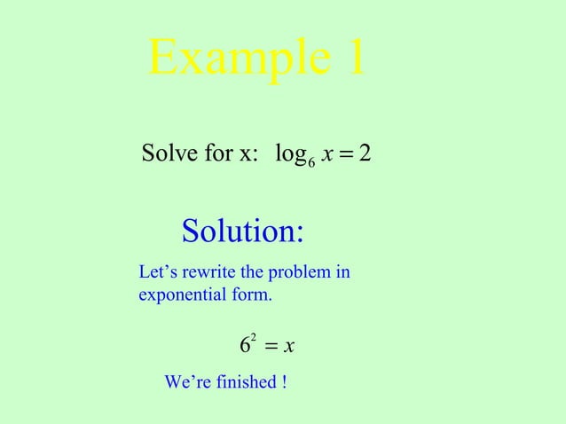 Logarithmic Functions | PPT | Physics | Science