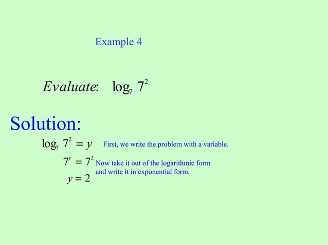 Logarithmic Functions | PPT | Physics | Science