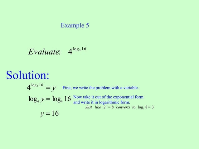 Logarithmic Functions | PPT | Physics | Science