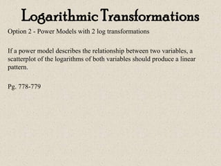 Logarithmic transformations | PPTX