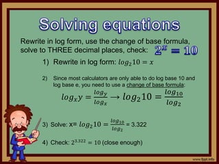 Logarithm lesson | PPTX