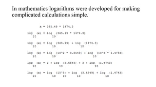 LOGARITHM New .pptx | Physics | Science