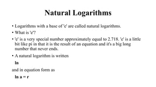 LOGARITHM New .pptx | Physics | Science