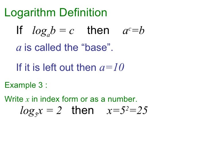 Logarithms