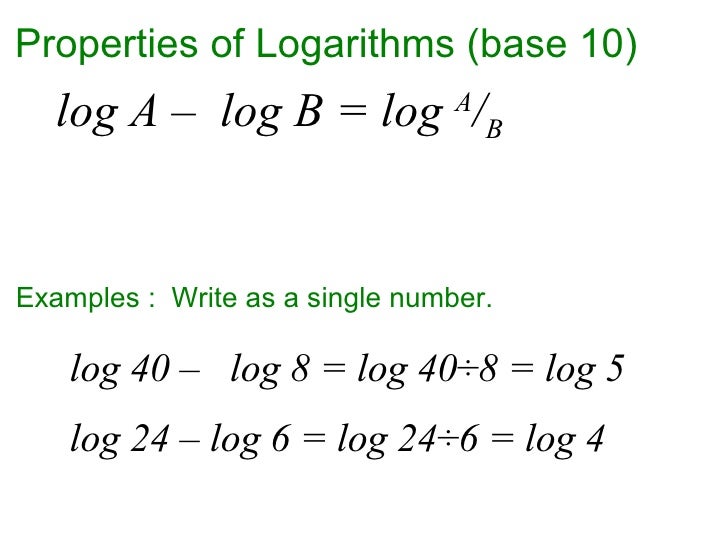 Logarithms