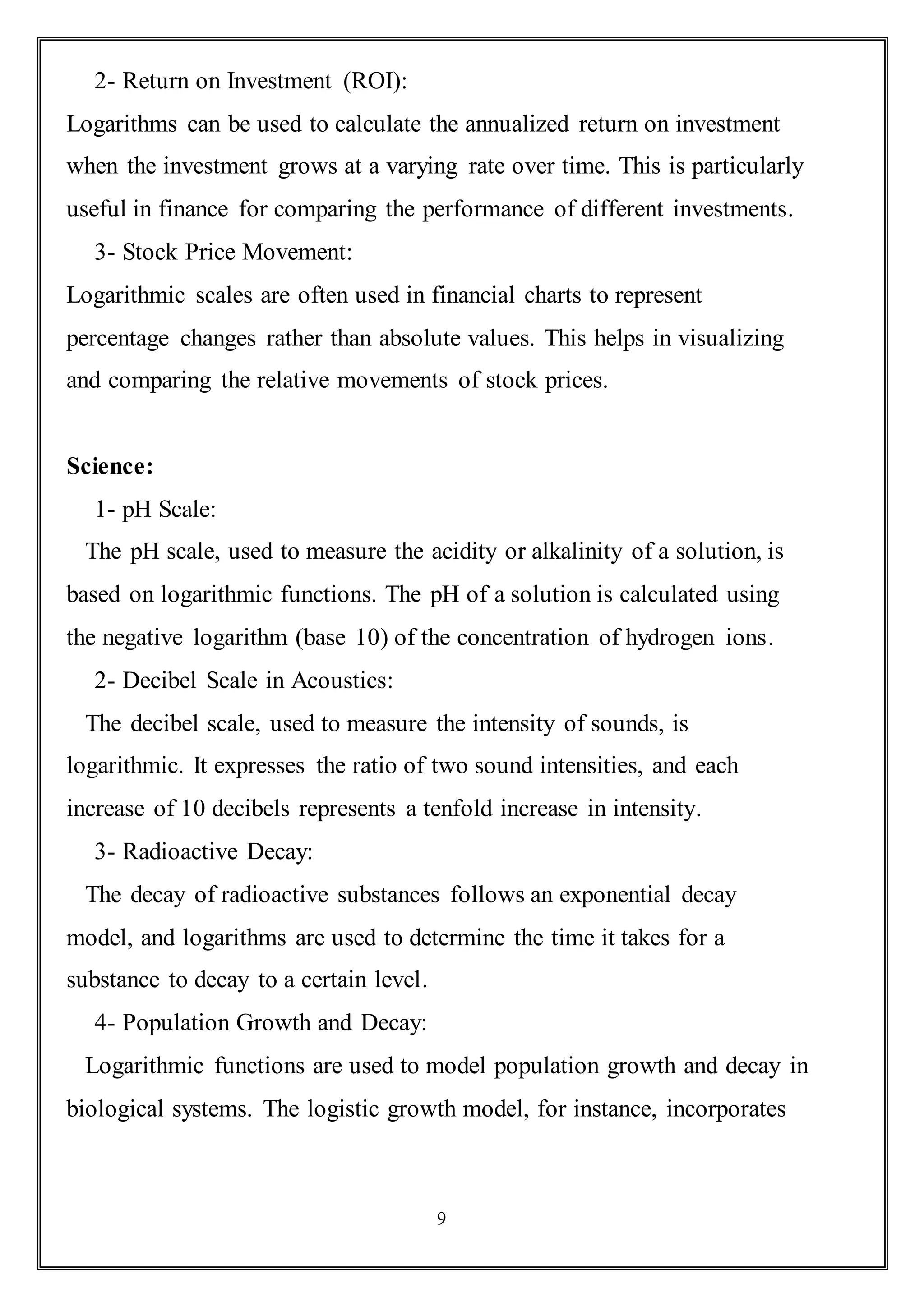 Logarithms in mathematics maths log loga | PDF