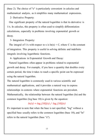 Logarithms in mathematics maths log loga | PDF