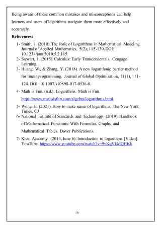 Logarithms in mathematics maths log loga | PDF