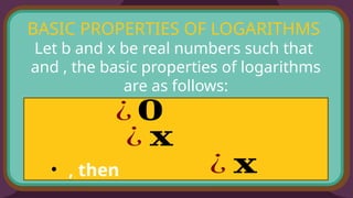 Grade 11: General Mathematics_LOGARITHMS | PPTX