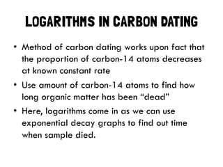 Logarithms (carbon dating 2) | PPT