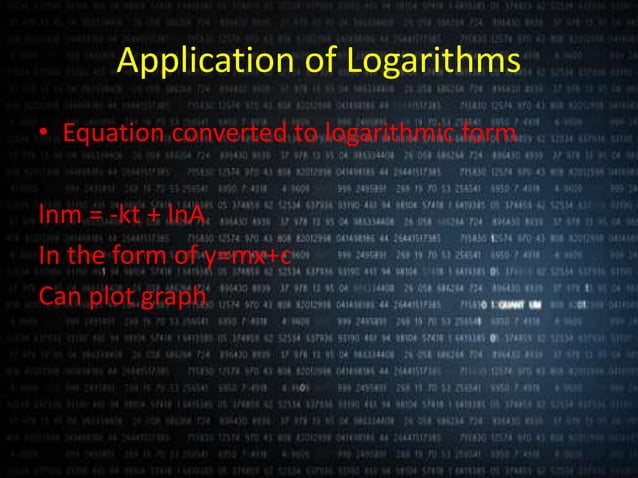 Group 5: Logarithms (healthcare) | PPTX