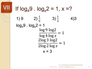 Logarithms level 2 | PPT
