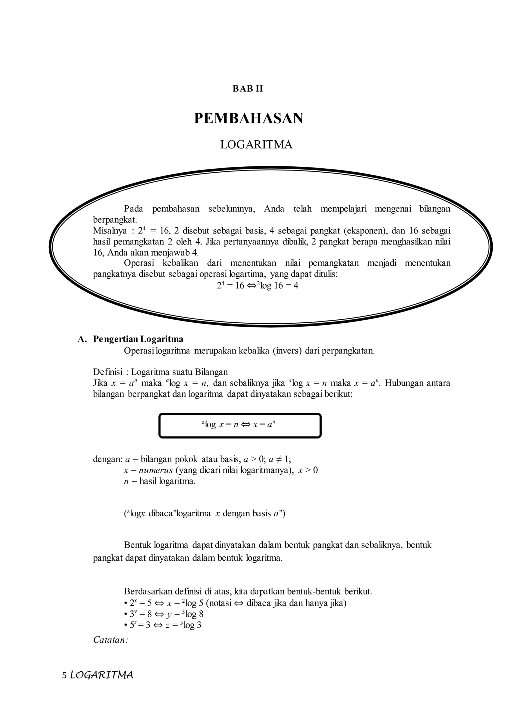 LOGARITMA X SMK | DOCX