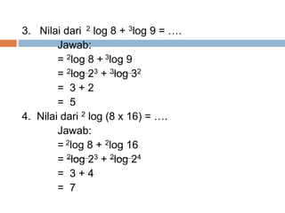 Logaritma kelas X IIS | PPTX