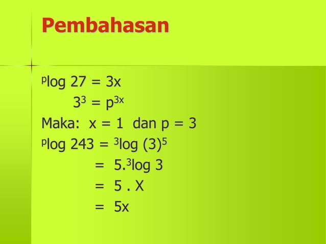 Ppt Logaritma matematika untuk beberapa mata kuliah. | PPT