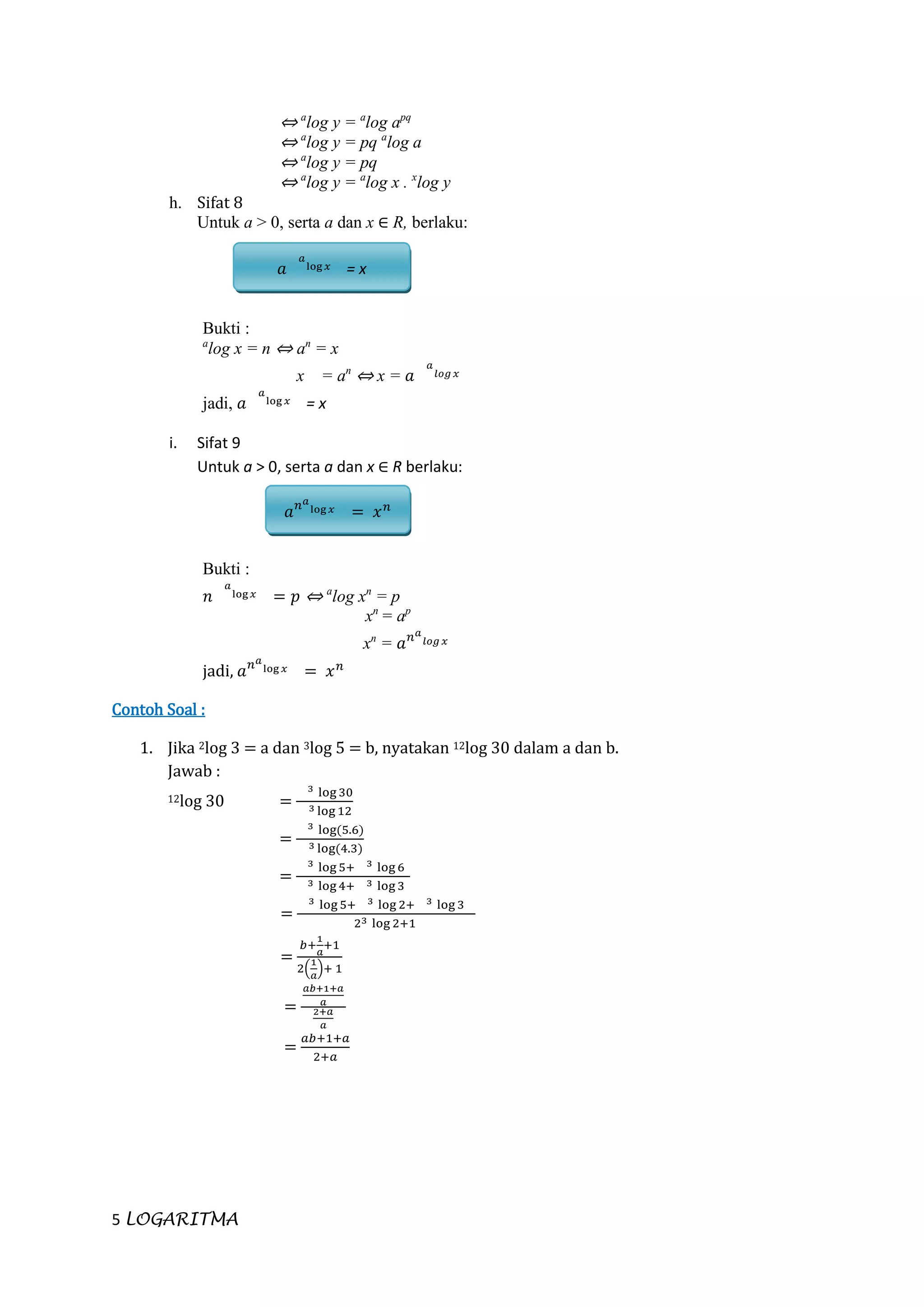 Materi : Logaritma | DOCX