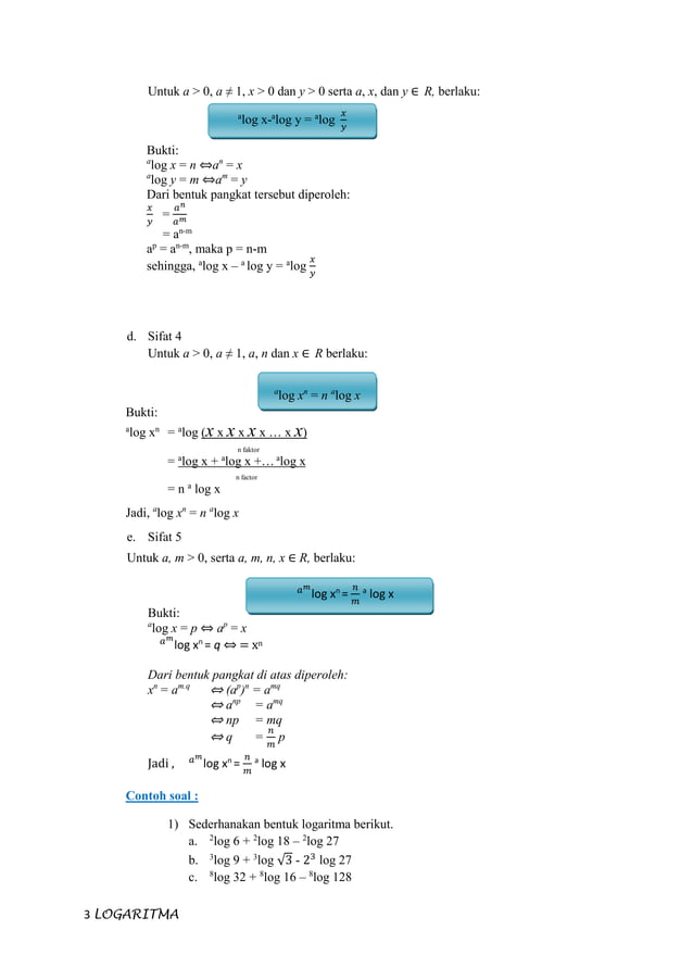 Materi : Logaritma | DOCX