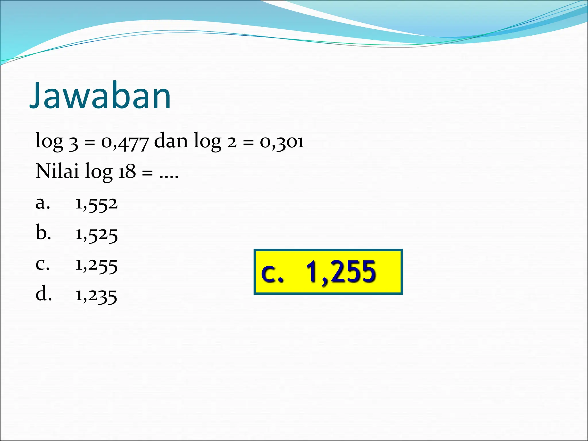 LOGARITMA KELAS 10.ppt
