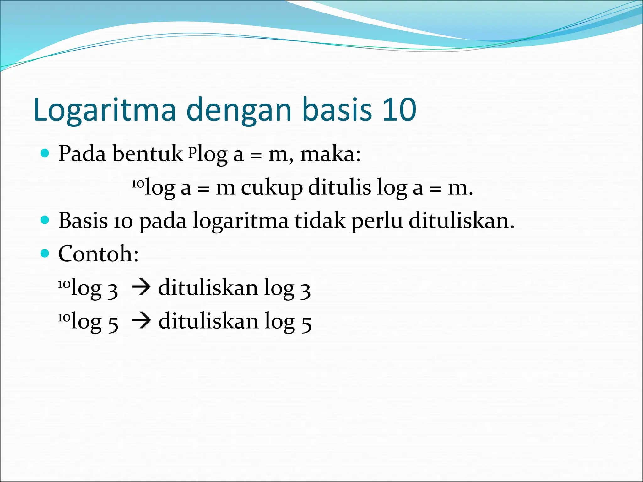 LOGARITMA KELAS 10.ppt