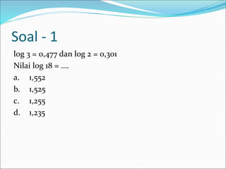 LOGARITMA KELAS 10.ppt