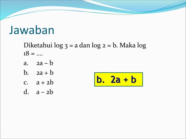 LOGARITMA KELAS 10.ppt