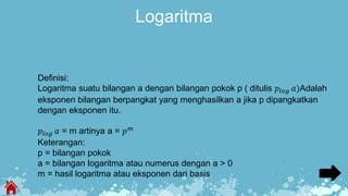 Logaritma (yulia sari) | PPTX