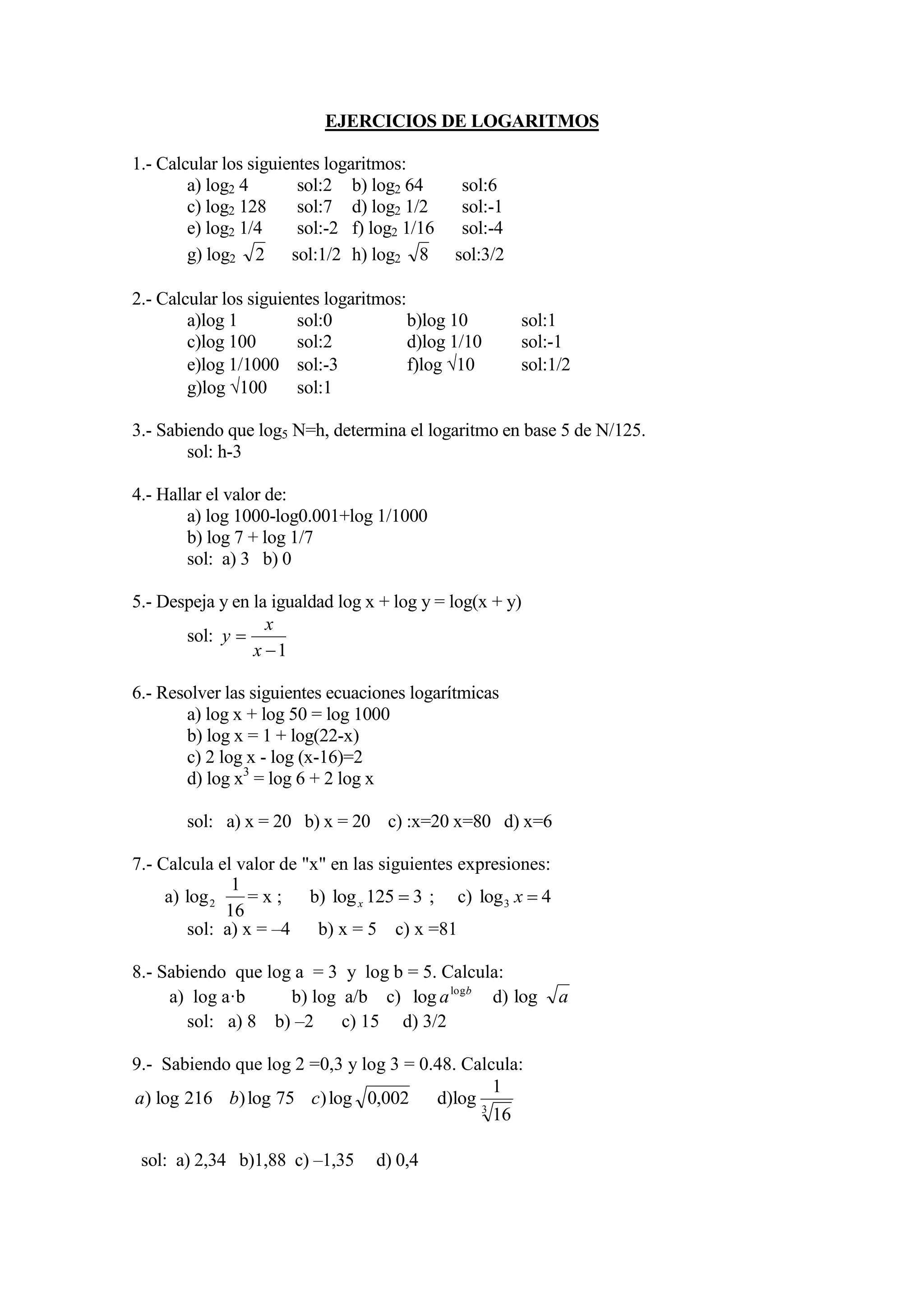Logaritmos | PDF