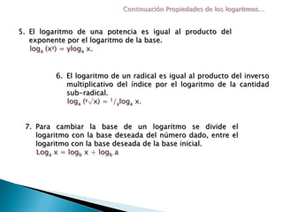 Logaritmos definición propiedades_aplicaciones | PDF