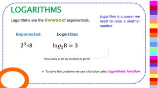 Logarithms- principal properties | PPT
