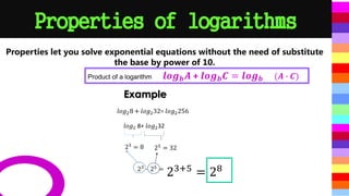 Logarithms- principal properties | PPT