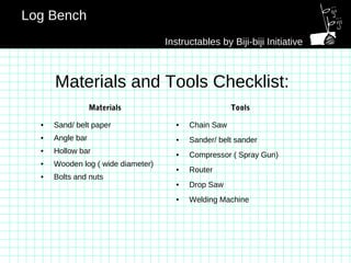 Log bench | PPT