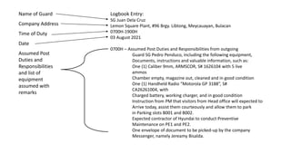 LOGBOOK AND REPORT WRITING for security guards improvement | PPTX