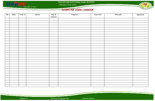 Logbook computer laborat