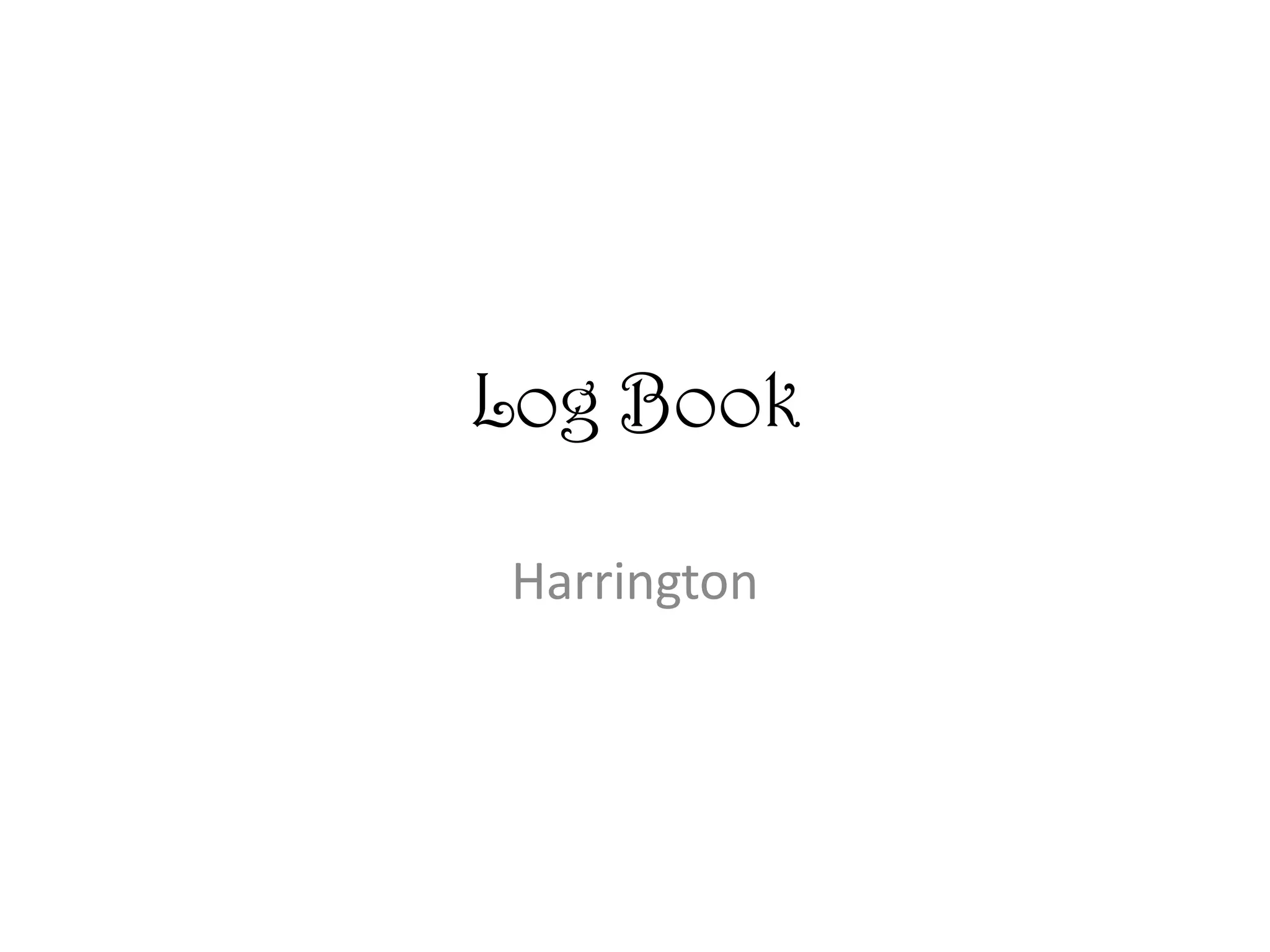 Log book Fonts | PPT