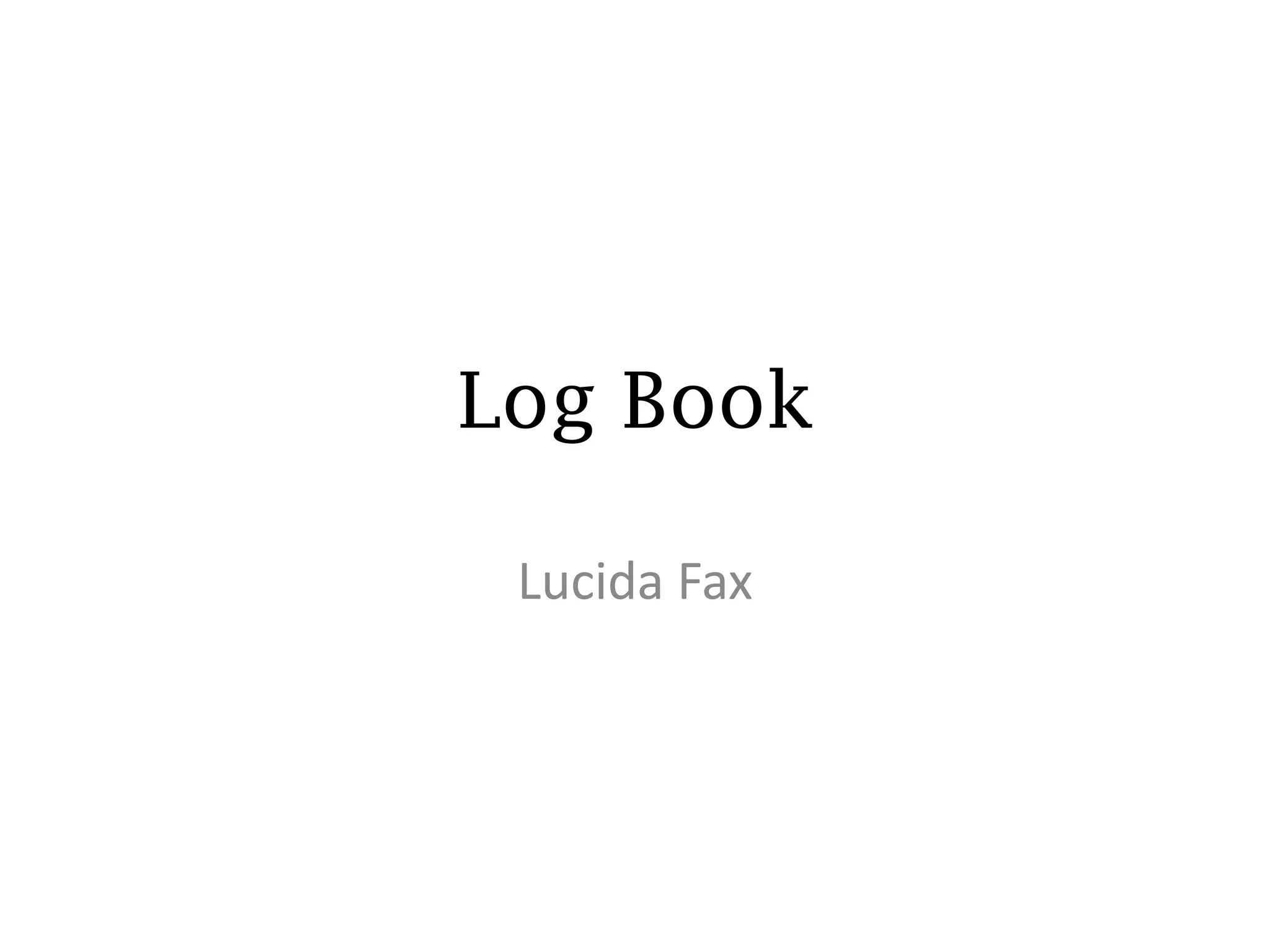 Log book Fonts | PDF