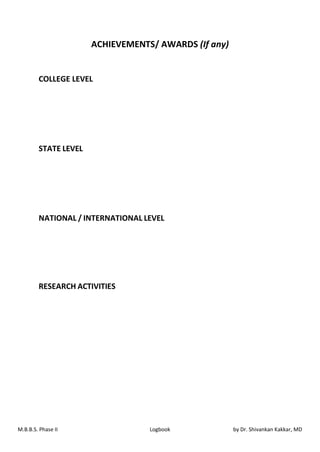Microbiology Logbook for MBBS Phase II Students | PDF