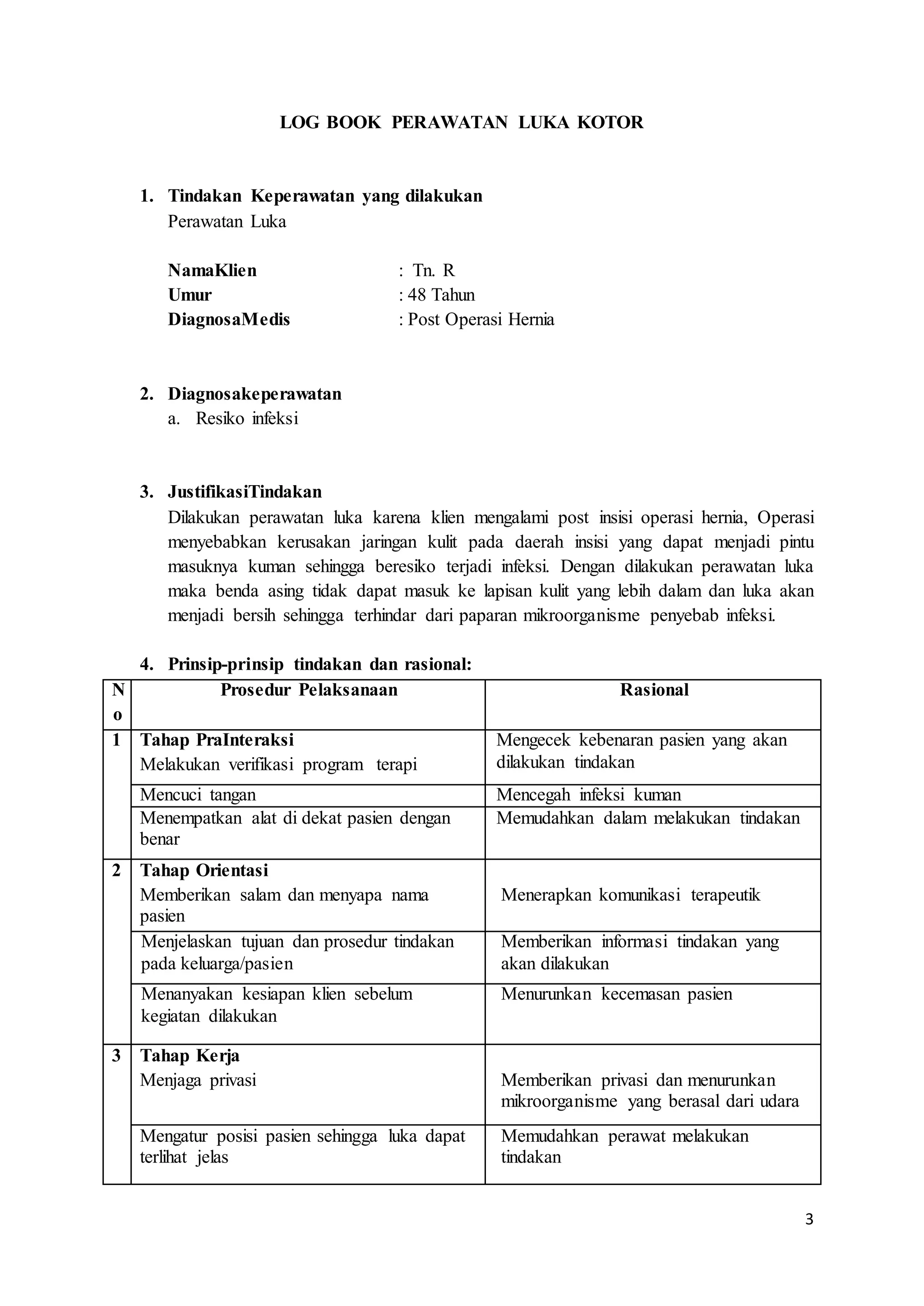 Log book perawatan luka post op copy | DOCX