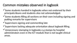 LOGBOOKS MISTAKES BY FRaNK OF MALE .pptx