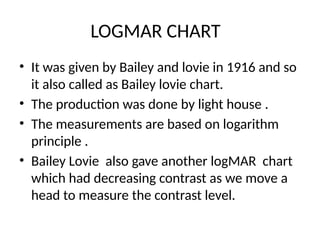 log chart va .pptx LogMAR and Snellen Difference | PPTX
